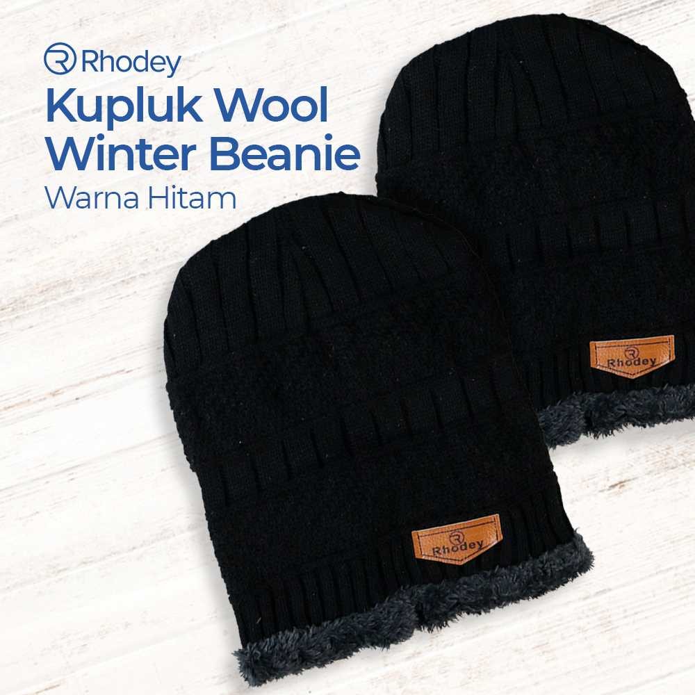 Jual Rhodey Topi Kupluk Rajut Pria Wanita Poliester Winter Beanie Hat ...