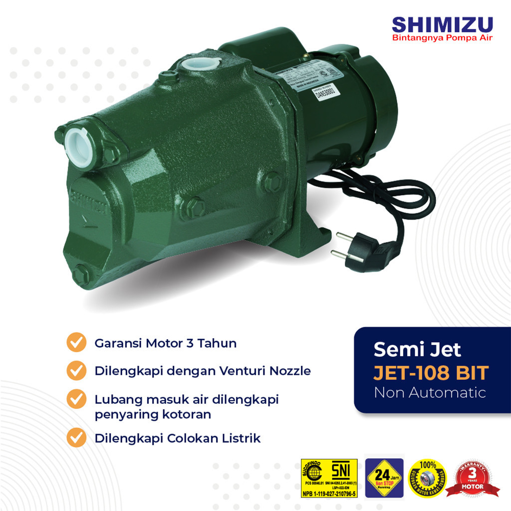 Jual Pompa Shimizu Semi Jet Pump JET 108 BIT Original bergaransi ...
