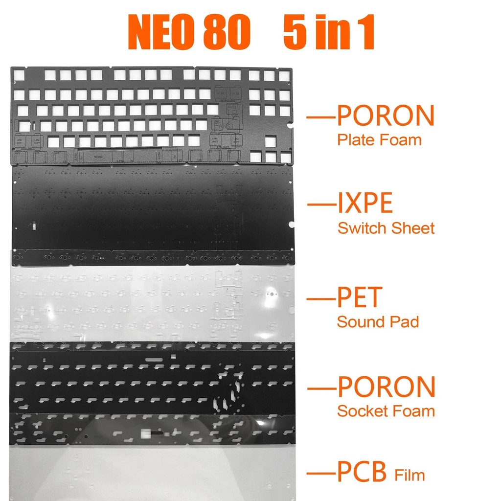 Jual Neo80 Keyboard Sound Modding Foam Plate Foam PET Sounding Pad ...