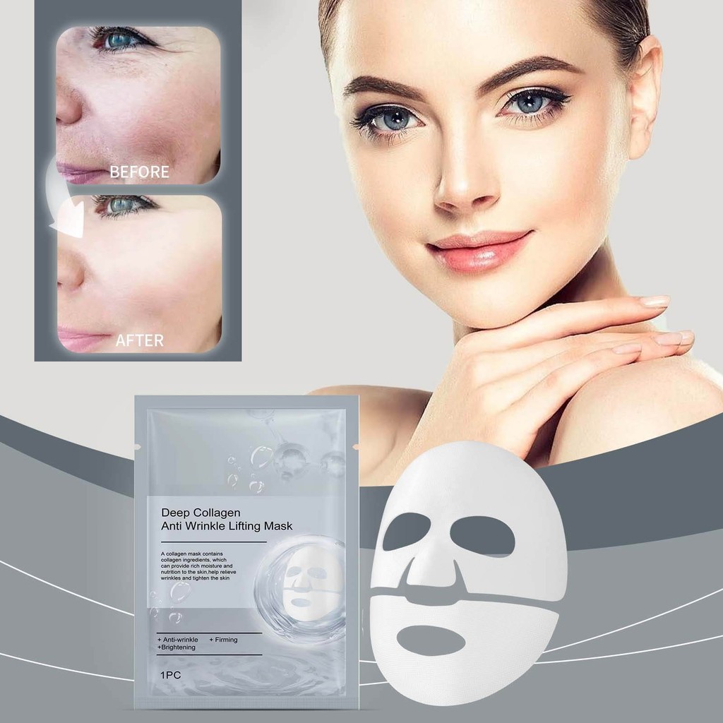 Jual BioCollagen Mask Deep Moisturizing Whitening Niacinamide Mask ...