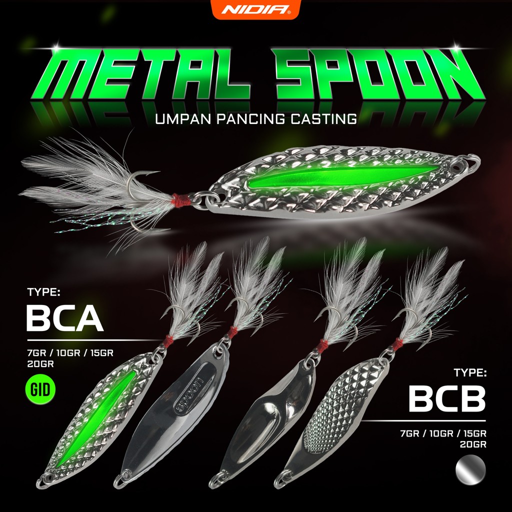 Jual Umpan Pancing Casting - Metal Spoon Lure GID 7gr - 10gr - 15gr - 20gr | Shopee Indonesia
