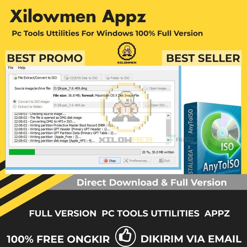 Jual [Full Version] AnyToISO Professional Pro PC Tools Software ...