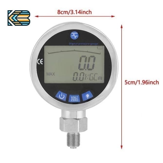 Jual Pressure Gauge 0-600 BAR Alat ukur tekanan Digital Dengan satuan ...