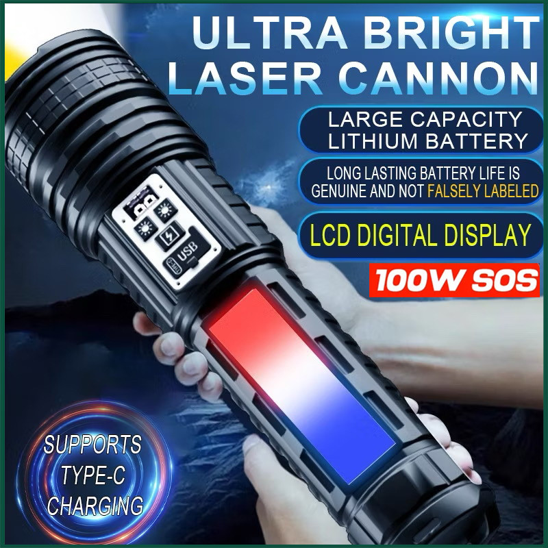 Jual Senter obor Led Laser ganda/senter menyelam jarak jauh fokus ...