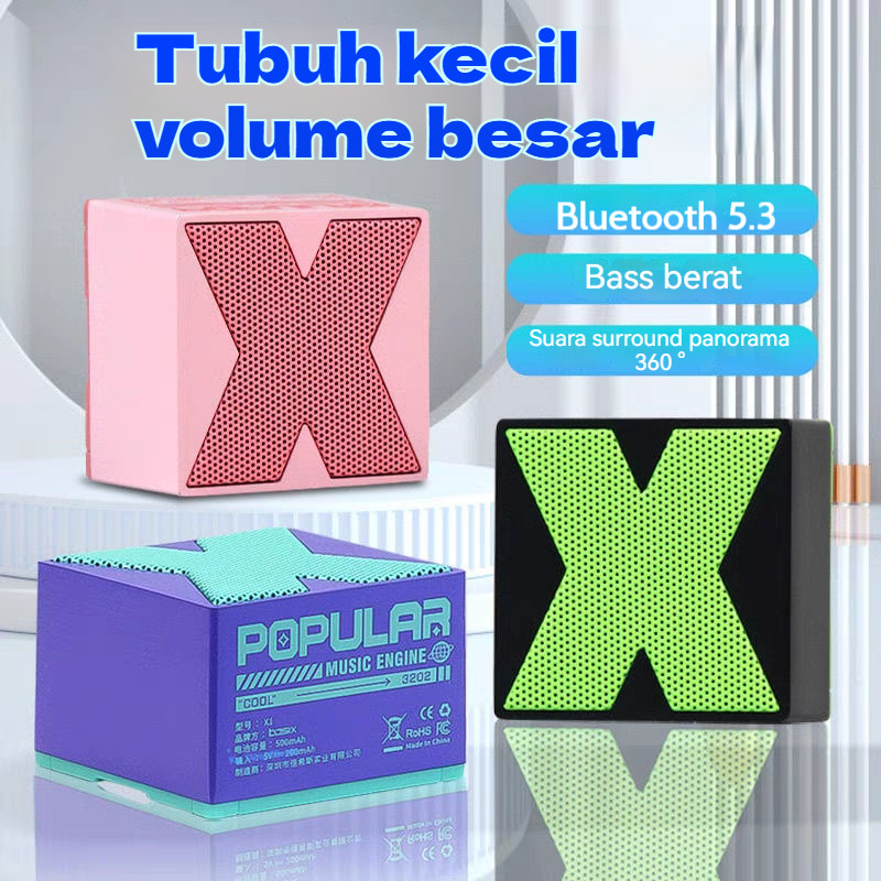 Jual Portabel X1 Wireless Speaker Bluetooth Bass Tahan Air Mini Spiker ...