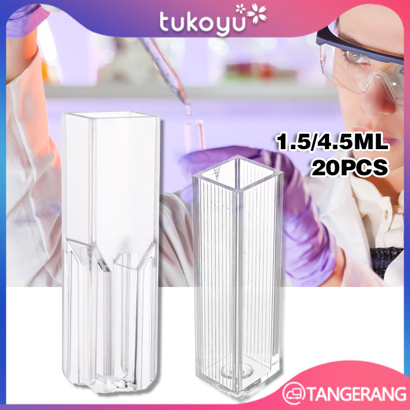 Jual Cuvet Plastik Disposable 1.5ML 4.5 ML Kuvet Polystyrene Untuk Lab ...