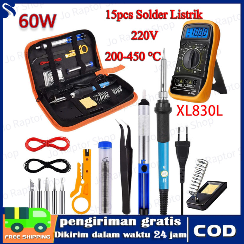 Jual Multitester Digital Multimeter Digital Solder Listrik 60 Watt Set ...