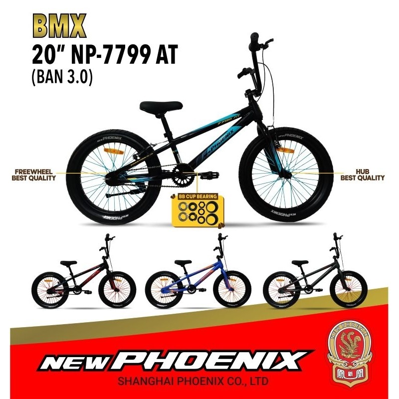 Jual SEPEDA BMX 20 NEW PHOENIX NP 7799 BAN 3.0 | Shopee Indonesia