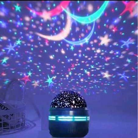 Jual Lampu Tidur Proyektor LED RGB Bulan Bintang Lampu Bintang Kamar ...