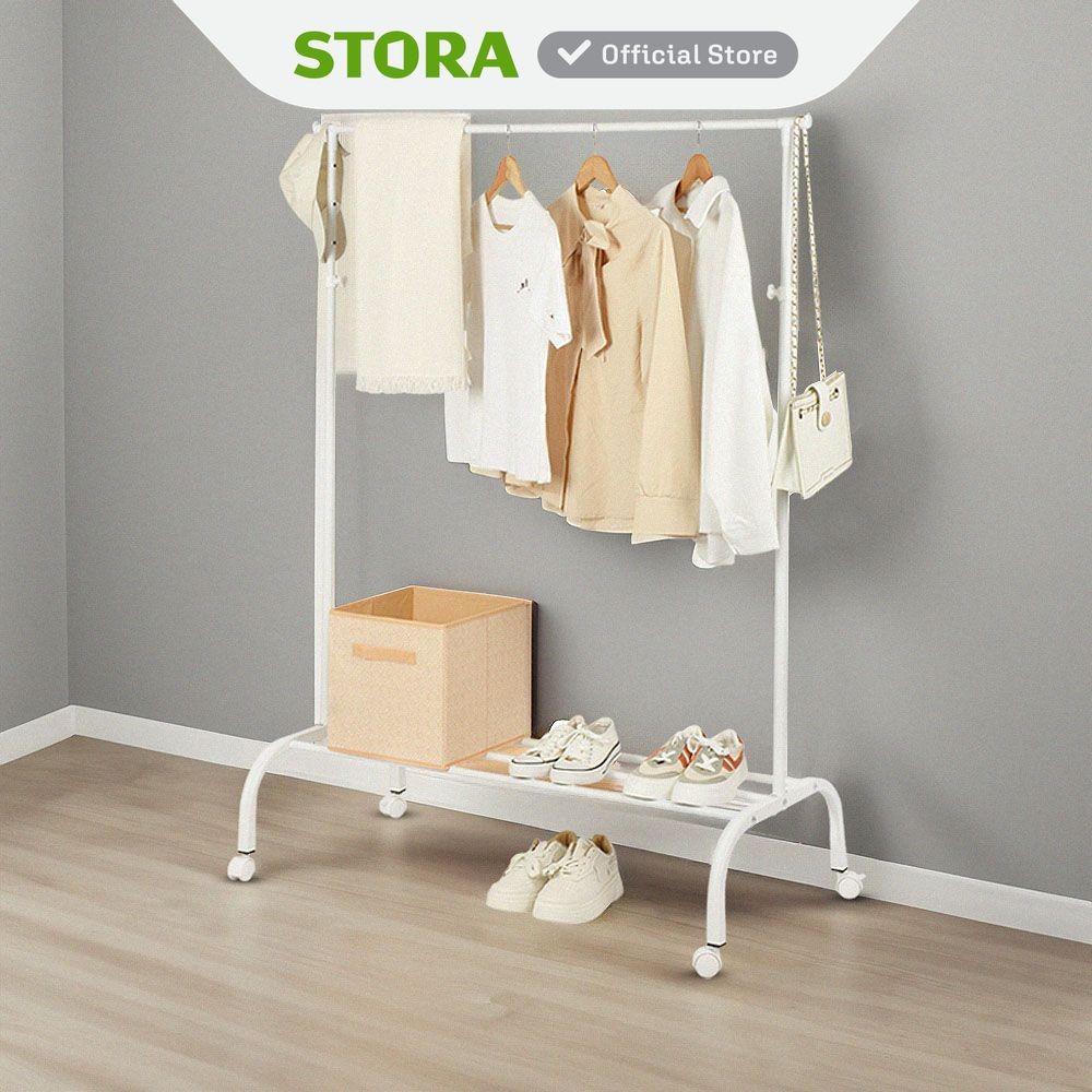 Jual Stora Gantungan Pakaian Single - Putih Stand Hanger Gantungan Baju ...