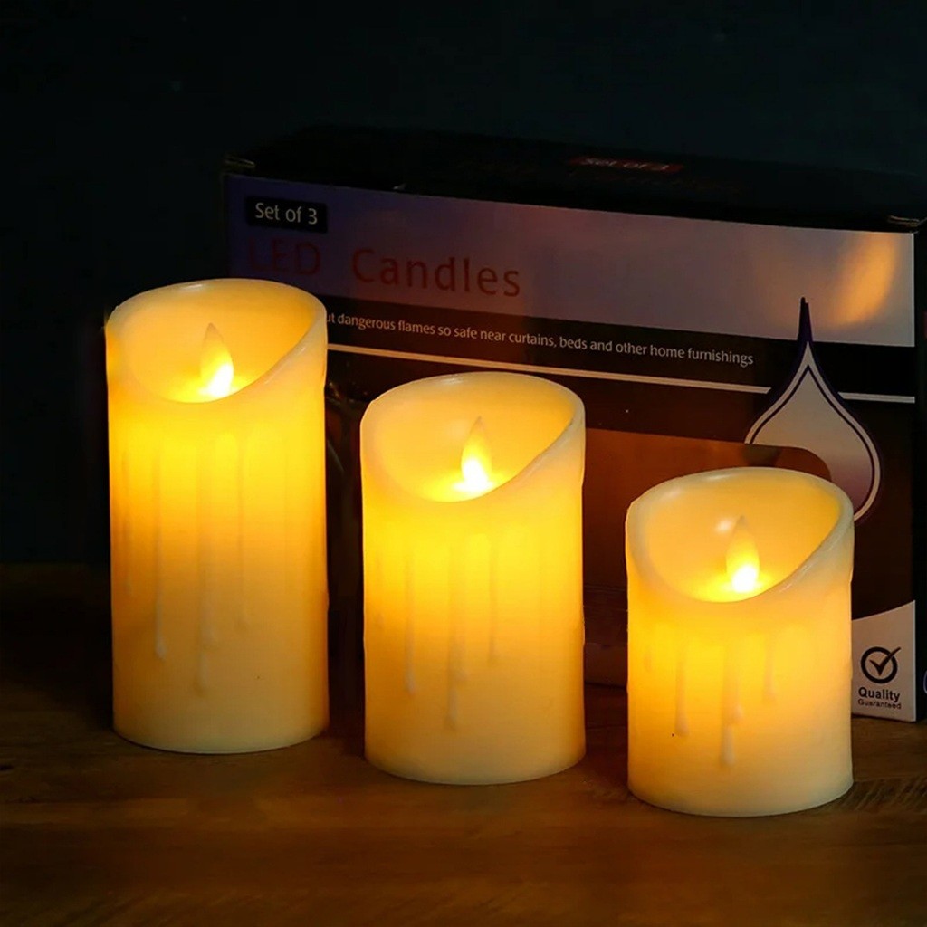 Jual LILIN LED CANDLE BATERAI ELEKTRIK MELELEH / LILIN LED ELEKTRIK ...