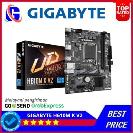 Jual GIGABYTE H610M K V2 | Motherboard Intel H610 LGA 1700 DDR5 Micro ...
