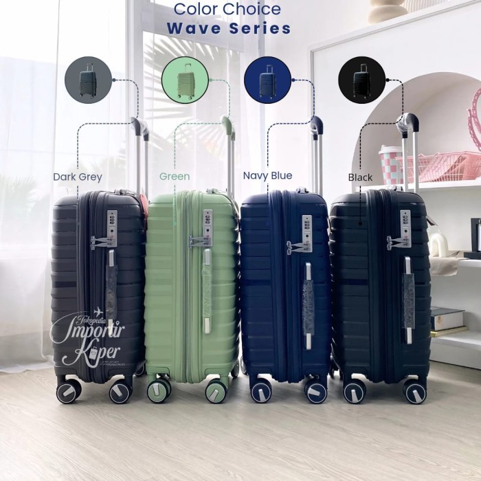 Jual Koper Polo Classic WAVE Series 20 24 28 Inch TSA Double Zipper ...