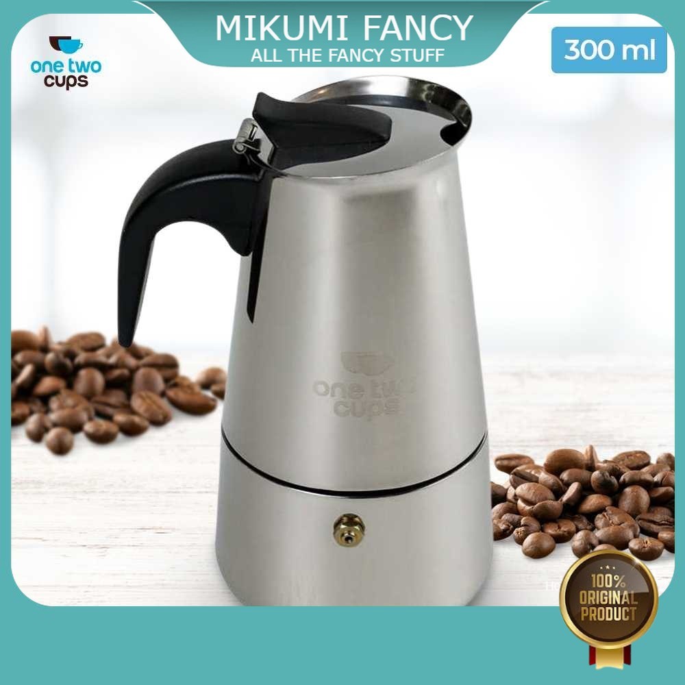 Jual FANCY One Two Cups Moka Pot Espresso Coffee Maker Stovetop 6 Cup ...