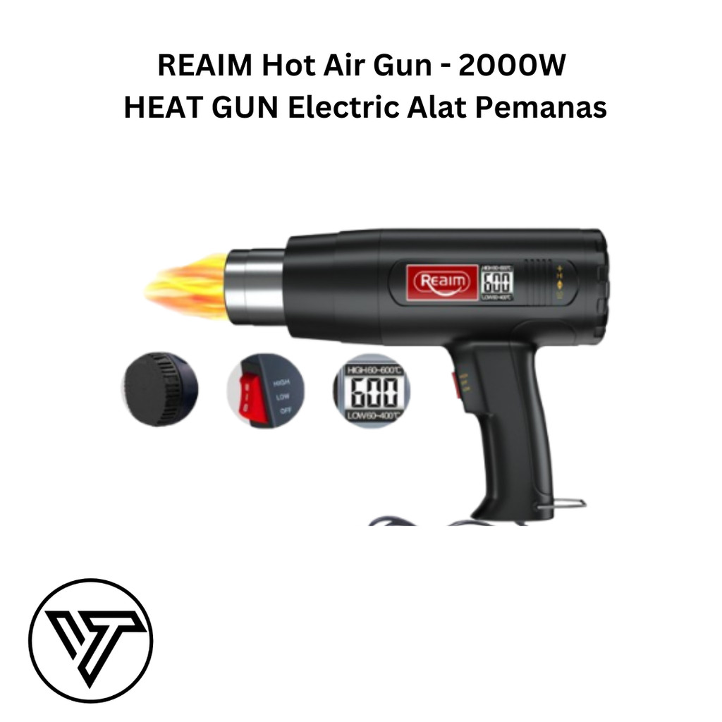 Jual REAIM Hot Air Gun - 2000W HEAT GUN Electric Alat Pemanas | Shopee ...