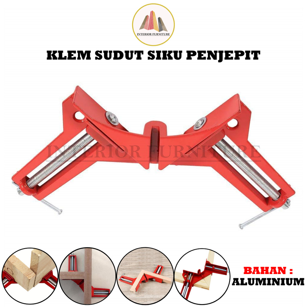 Jual Aluminium Corner Clamp Klem Sudut Siku Penjepit Kayu Kaca Frame 90 ...