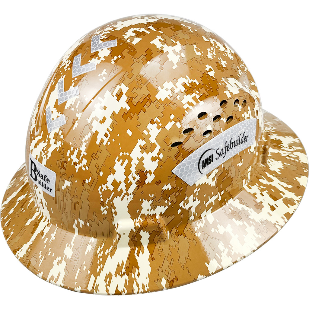 Jual Full Brim Safety Helmet CE Hard Hat Stickers Construction Work Cap ...