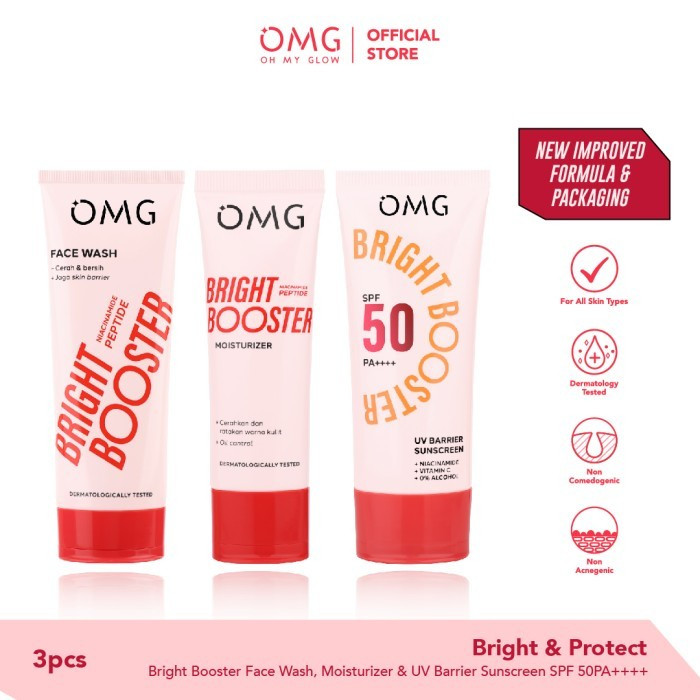 Jual OMG Oh My Glow Kit Paket Perawatan Wajah untuk Kulit Tampak ...