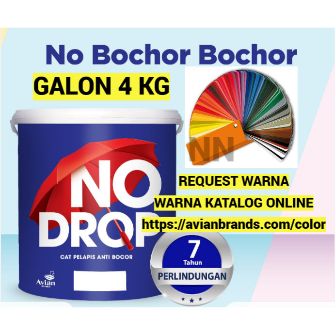 Jual CAT NO DROP DINDING TEMBOK PELAPIS ANTI BOCOR WATERPROOF NODROP 4KG PLAFON GENTENG SENG ...