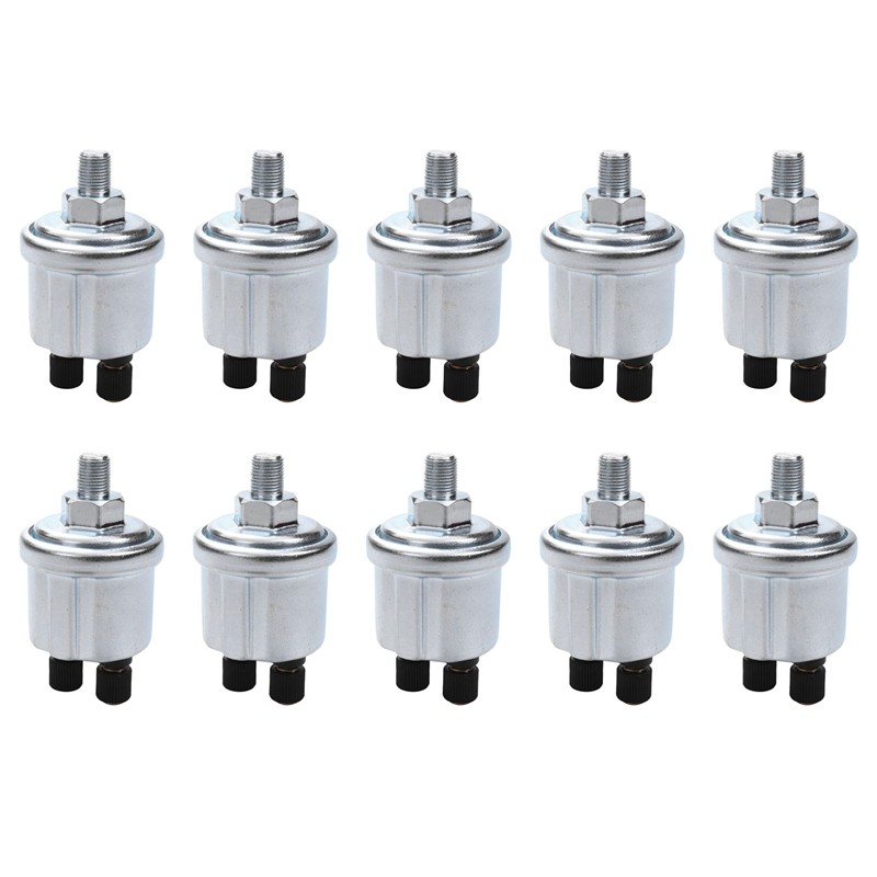 Jual 10X Universal Vdo Oil Pressure Sensor 0 To 10 Bars 1/8 Npt Generator Part 10Mm Crew Plug ...