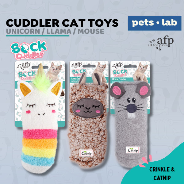 Jual All For Paws AFP Sock Cuddler Plush Catnip Silvervine Cat Toys ...