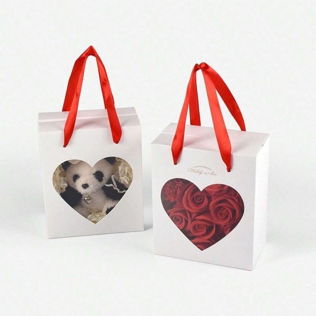 Jual Gift Box Jinjing Kotak Hampers Putih Paper Bag Window Jendela ...