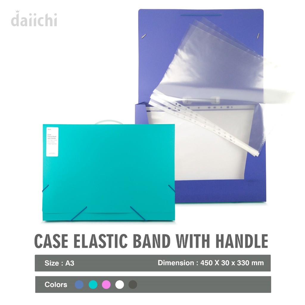 Jual Daiichi - Document Box File Carry Case Case Elastic Band With ...