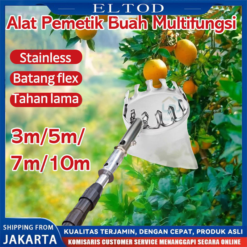 Jual 6 in1 6M Tongkat Panjang Untuk Petik Buah metal fruit picker / Gergaji Pemangkasan Cabang ...