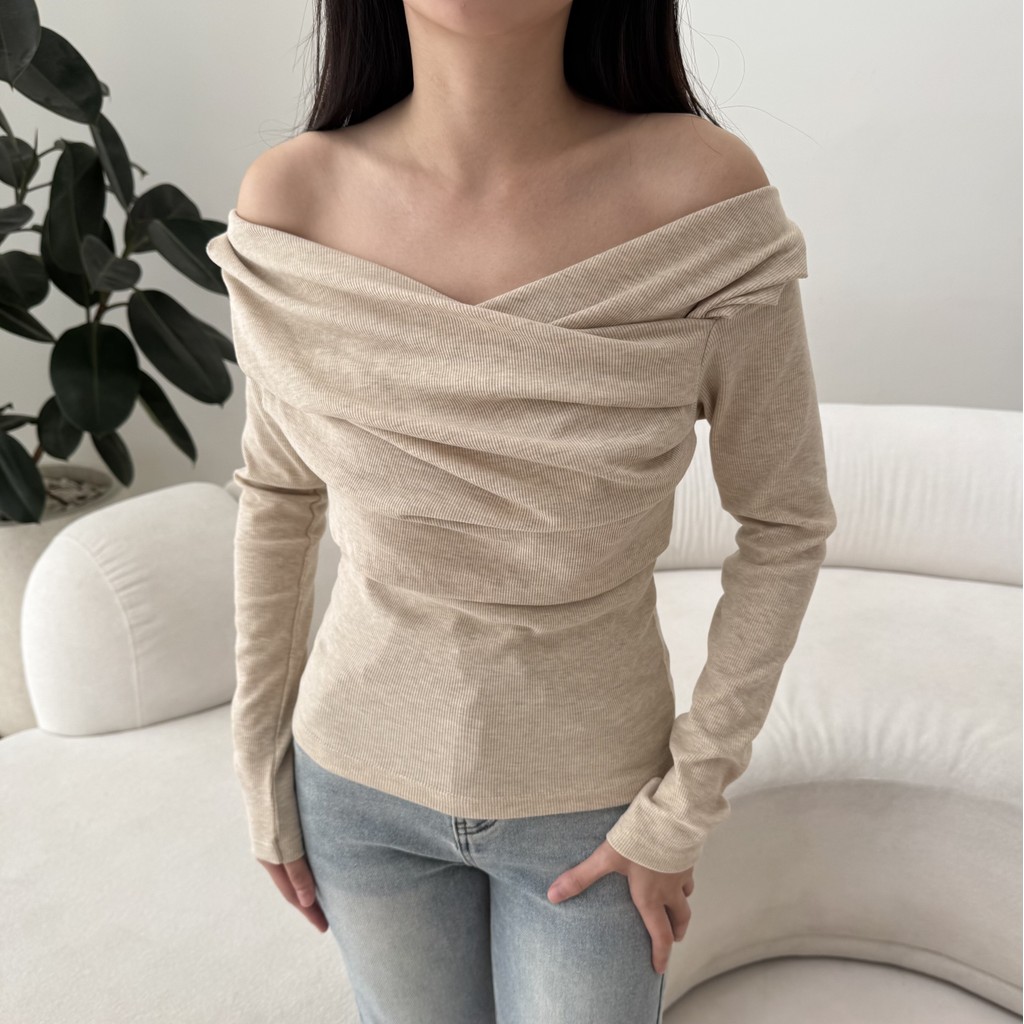 Jual KAPPA TOP | Atasan Knit Wanita Korean Top Baju Knit Wanita Lengan Panjang Basic Long Sleeve ...