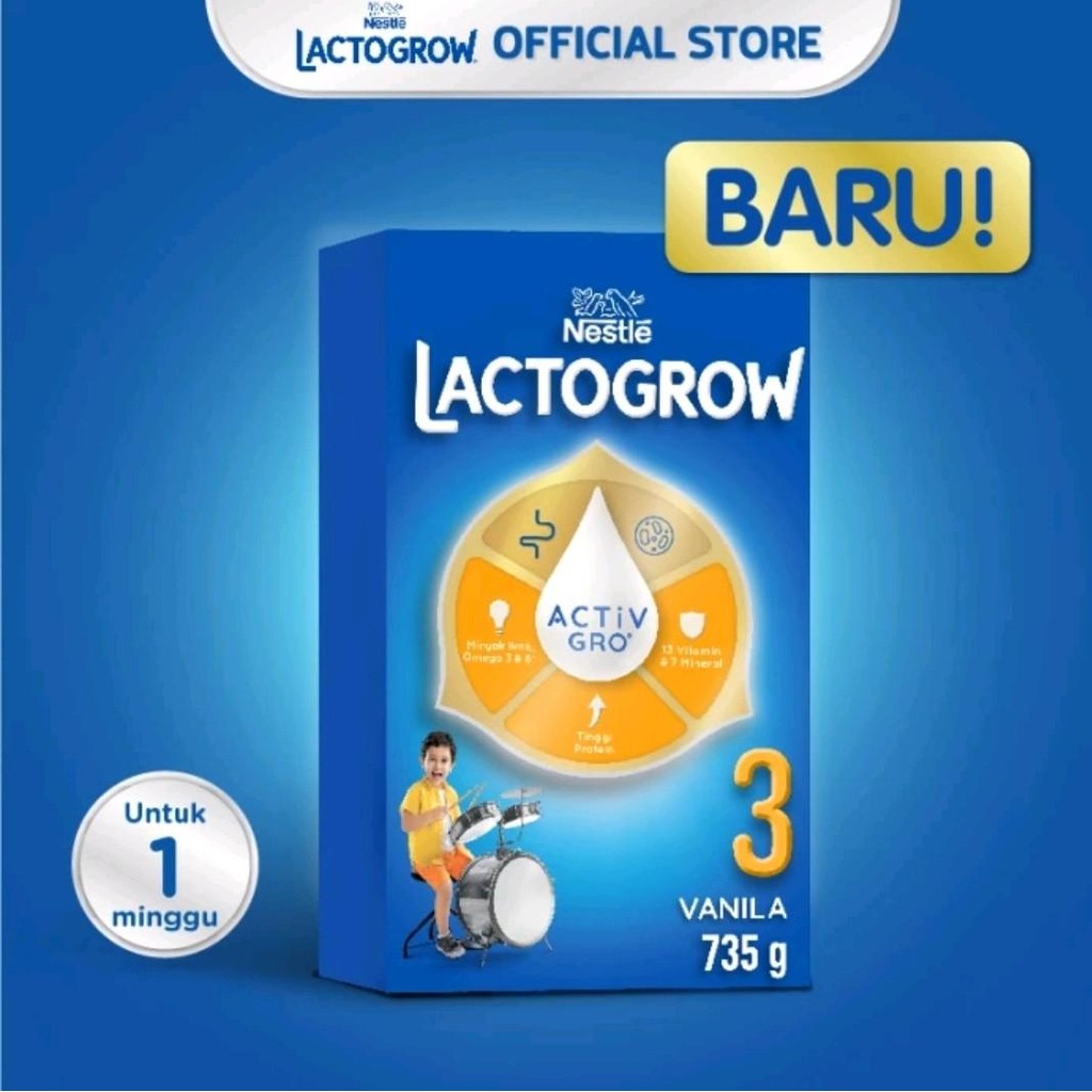 Jual Nestlé LACTOGROW 3 Vanila 735g | Shopee Indonesia