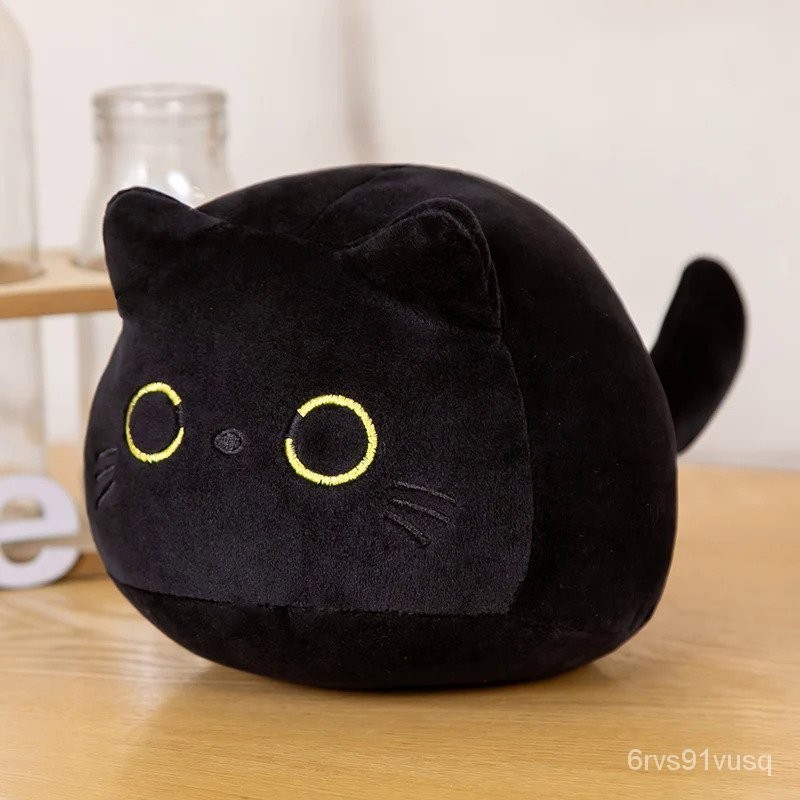 Jual BONEKA BANTAL Kawaii Small Cuddly Black Cat Plush Doll Cartoon ...