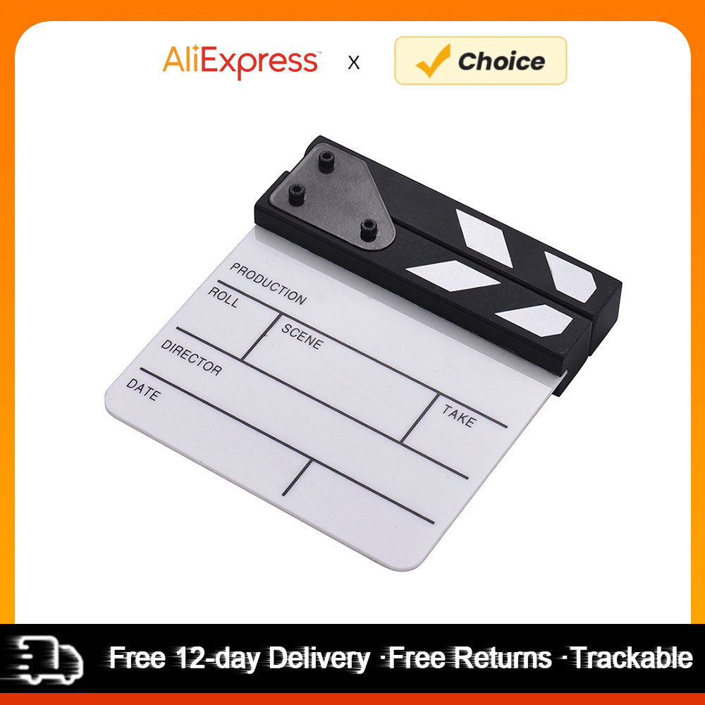 Jual Andoer Compact Size Acrylic Clapboard Clapper Board Dry Erase TV ...
