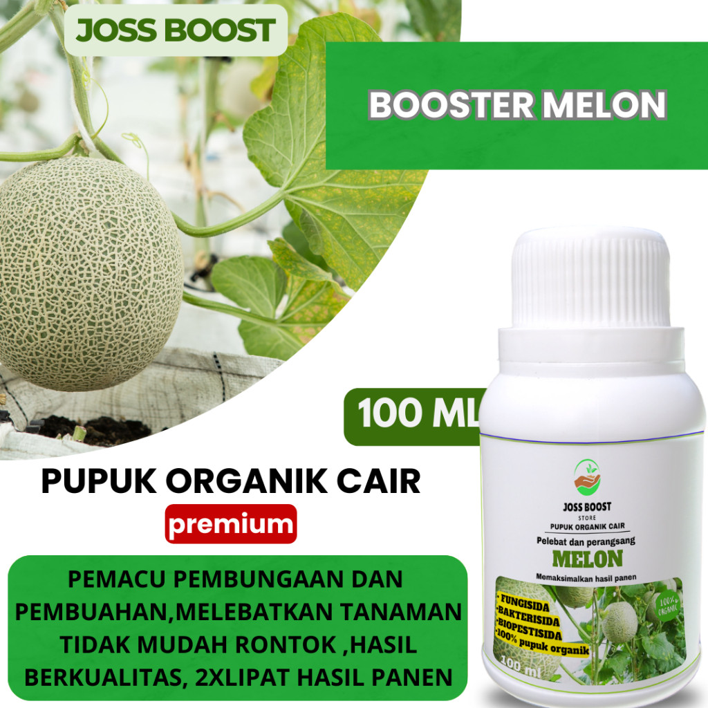 Jual Pupuk Organik Cair Booster Tanaman Melon, POC JOSS BOOST MELON Melebatkan dan Memaksimalkan ...