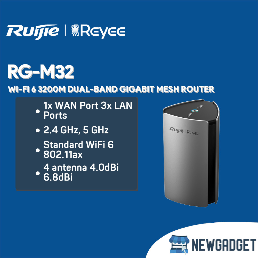 Jual RUIJIE REYEE RG-M32 WI-FI 6 3200M DUAL-BAND GIGABIT MESH ROUTER | Shopee Indonesia