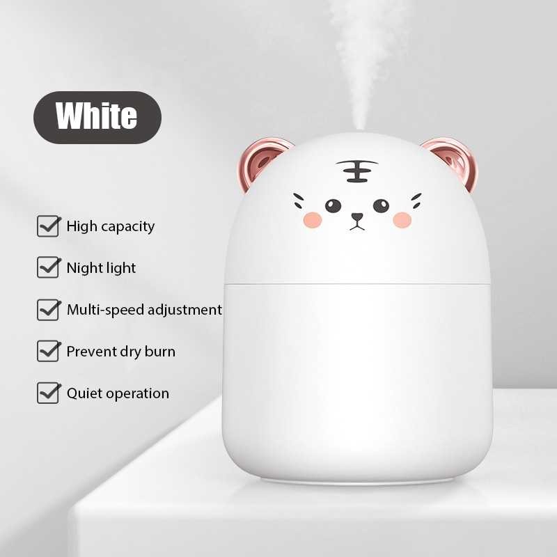 Jual Air Humidifier Pelembab Udara RGB Lamp Cute Tiger 250ml | Shopee ...