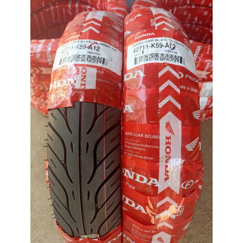 Jual BAN LUAR MOTOR MATIC AHM/FEDERAL 80/90-14 K59 90/90-14 K59 TUBELES federal ori 100% ...