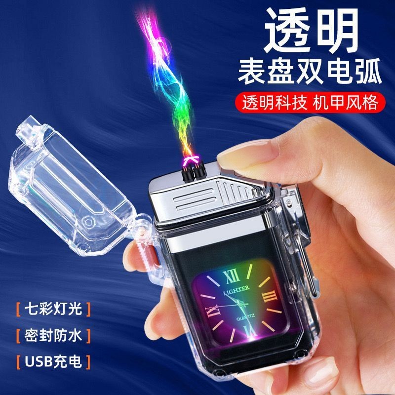 Jual New Korek api elektrik plasma + jam aktif original lighter ...