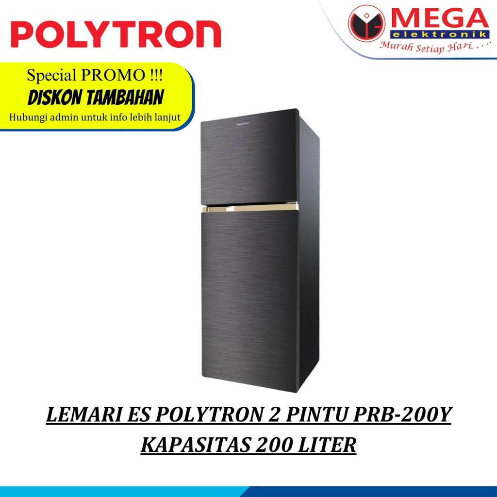 Jual LEMARI ES POLYTRON 2 PINTU PRB-200Y KAPASITAS 200 LITER | Shopee ...