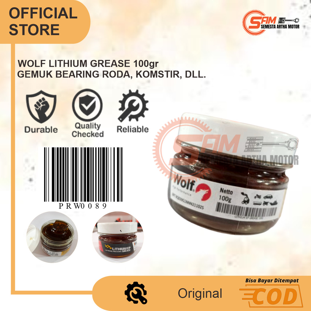 Jual Wolf Lithium Grease Gemuk Stempet Kuning Bearing Laher Roda Komstir 100gr | Shopee Indonesia