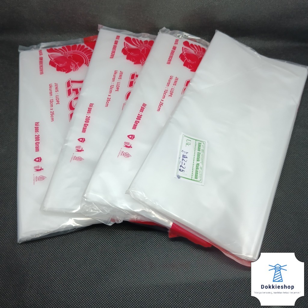 Jual Plastik PE LEGENDA Trans 12x25 / Kantong Plastik Makanan / Merah ...