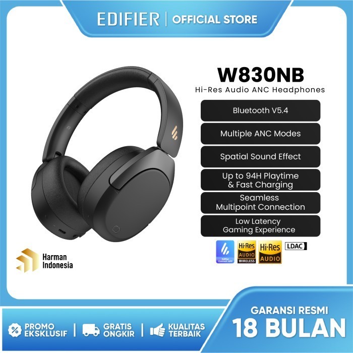 Jual EDIFIER W830NB Hi-Res Audio Wireless Over Ear Headphones Active Noise Cancelling ANC LDAC ...