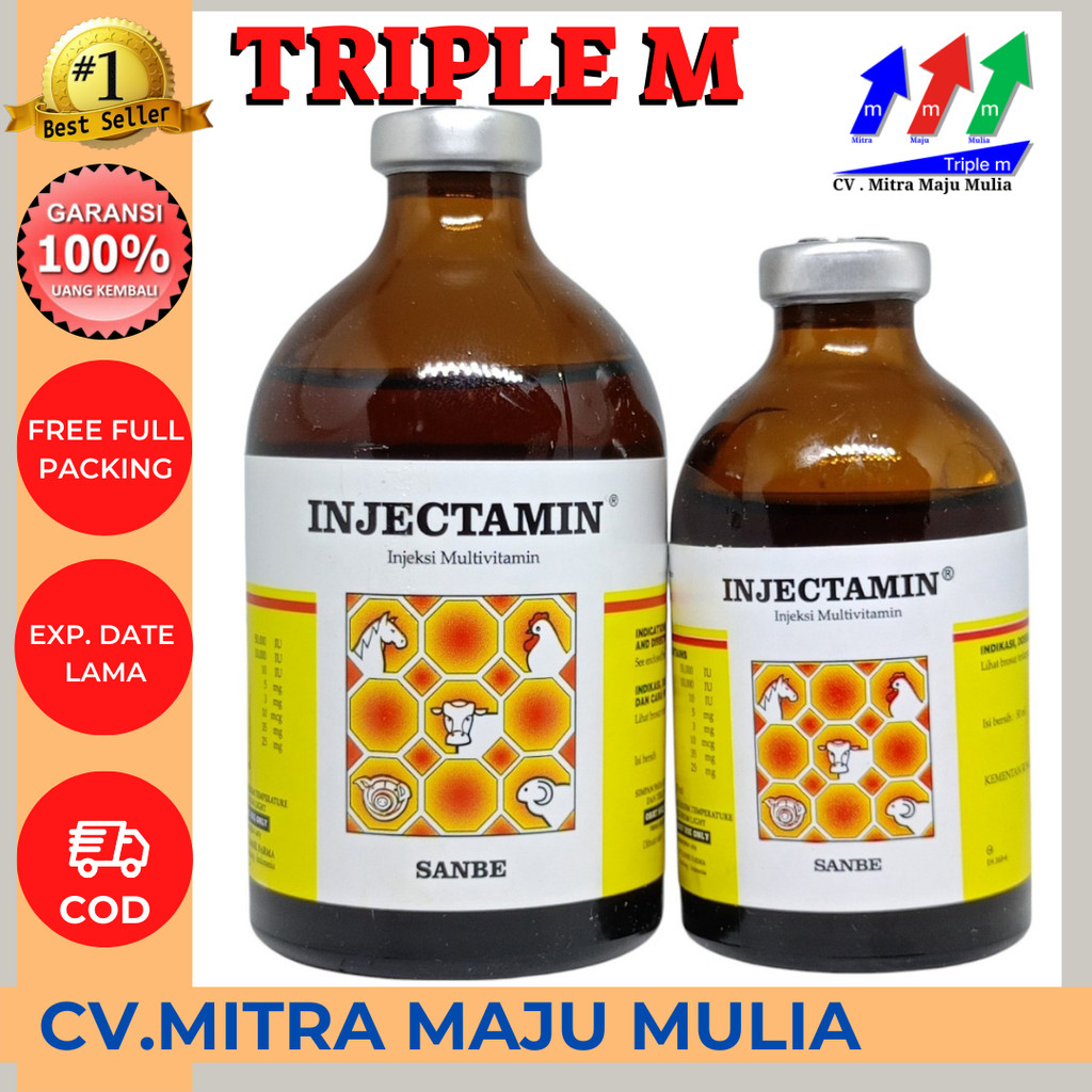 Jual Injectamin 50 ml dan Injectamin 100 ml Vitamin Ternak PT Sanbe ...