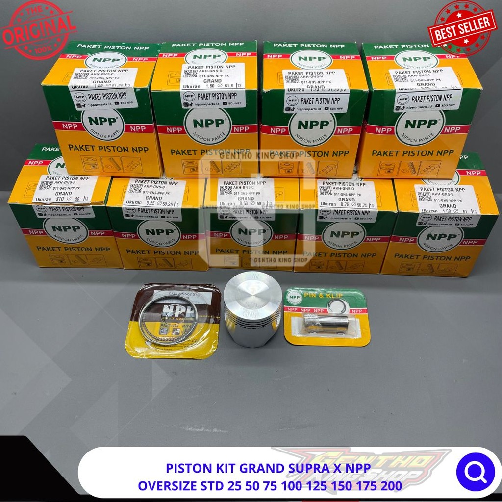 Jual PISTON KIT GRAND SUPRA X NPP OVERSIZE STD 25 50 75 100 125 150 175 ...