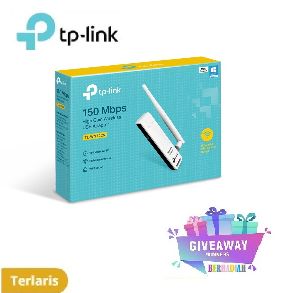 Jual TPLink TL-WN722N USB Wireless WiFI Network Adapter High Gain 1 ...