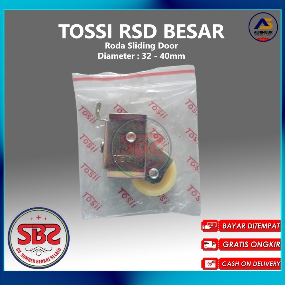 Jual TOSSI TERMURAH Roda Sliding Door TOSSI Merk Tossi RSD Besar Pintu ...