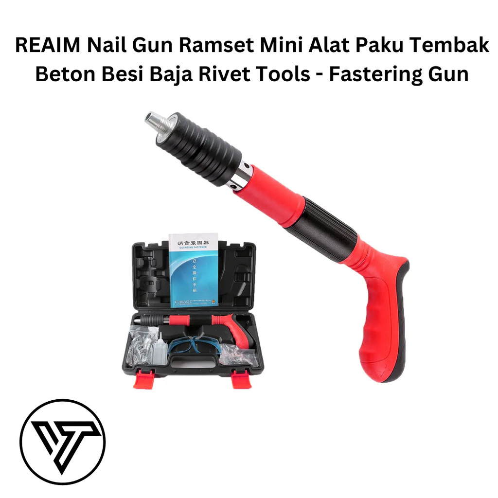 Jual REAIM Nail Gun Ramset Mini Alat Paku Tembak Beton Besi Baja Rivet ...