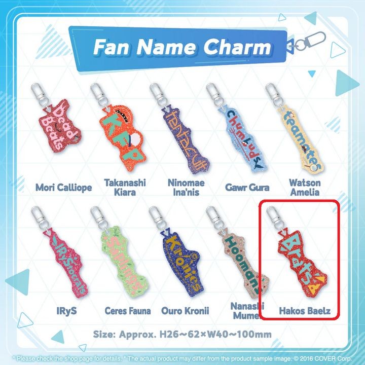 Jual hololive EN Hakos Baelz Fan Name Charm | Shopee Indonesia