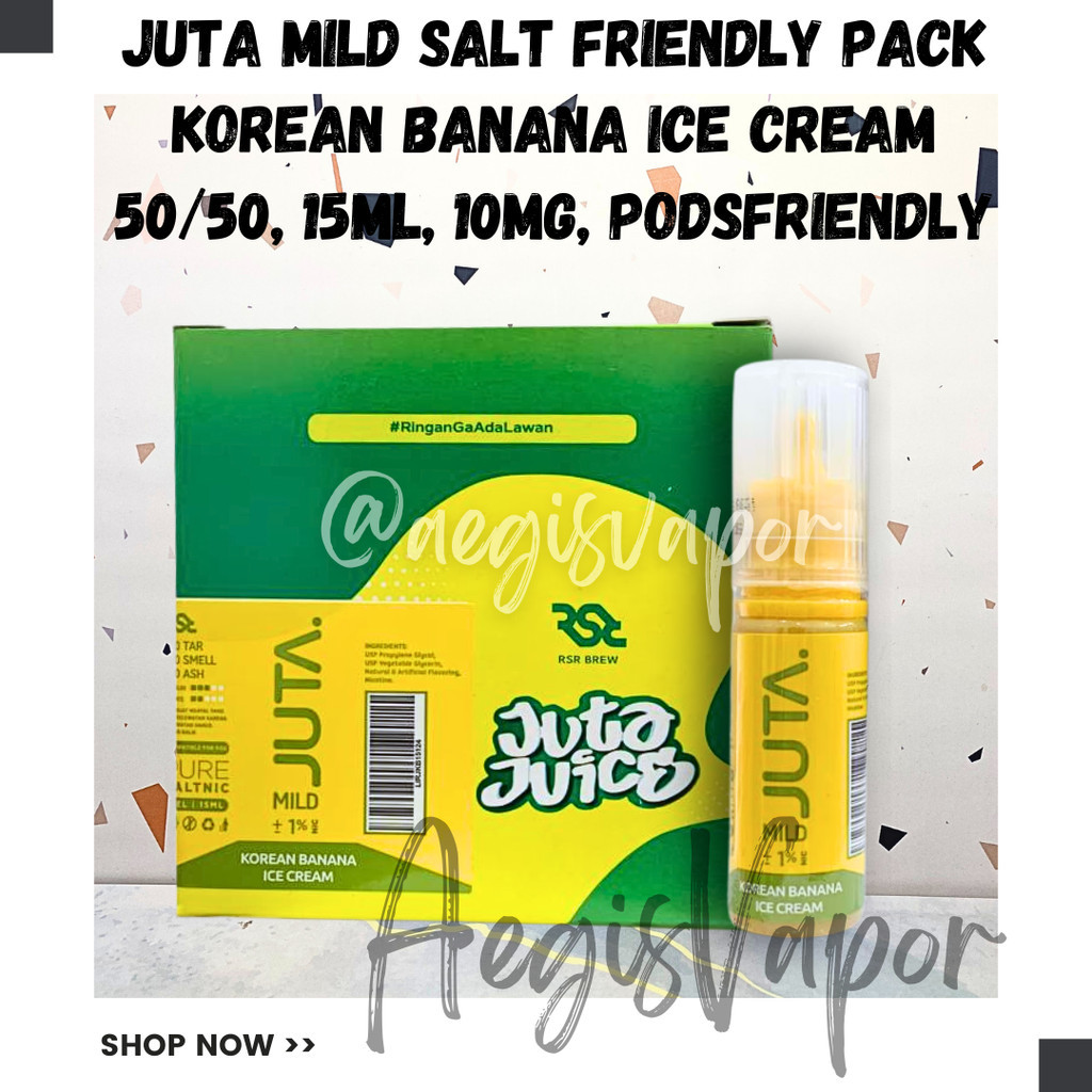 Jual Juta Mild Salt Korean Banana Ice Cream 15ml 10mg | Shopee Indonesia