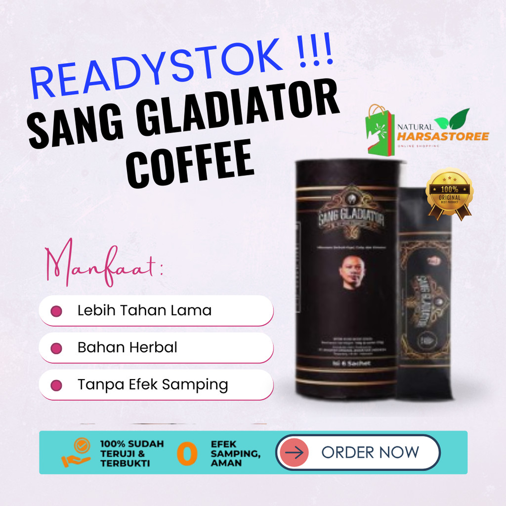 Jual Kopi Sang Gladiator Original by Vicky Prasetyo - Sang Gladiator Coffee Asli - Kopi Stamina ...