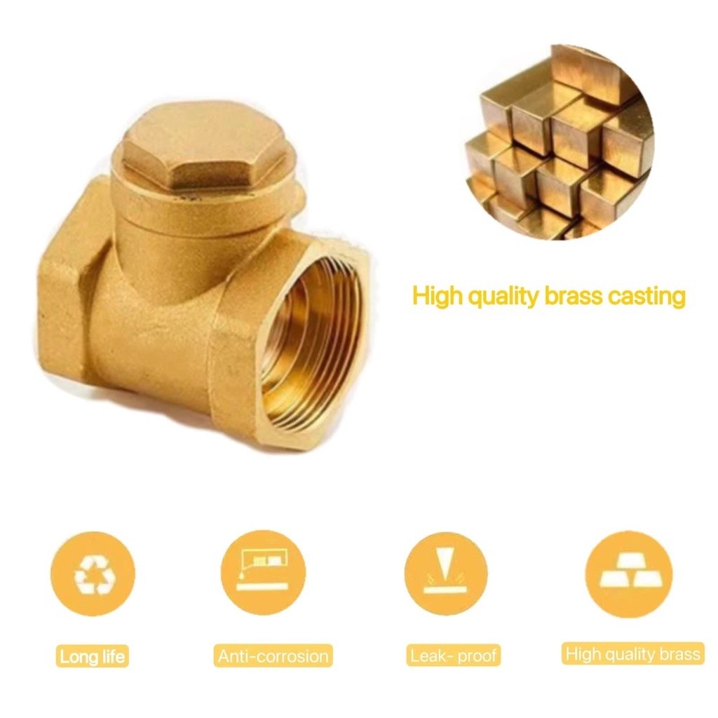 Jual 1 Inch 3/4 1/2 Inci Check Valve Full Tembaga Klep Tabok 1/2 3/4 1 ...